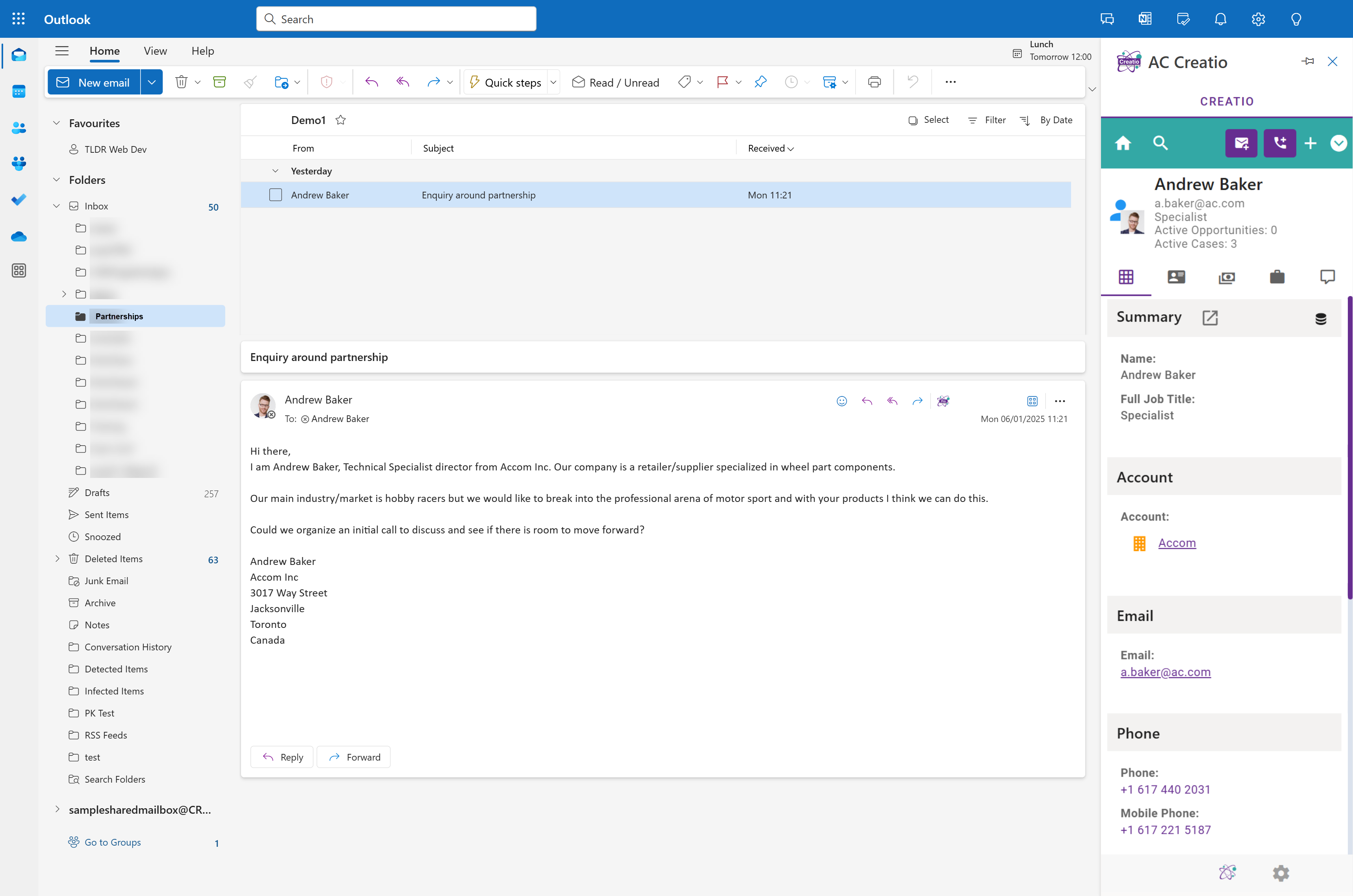 Outlook Accelerator | Creatio Marketplace